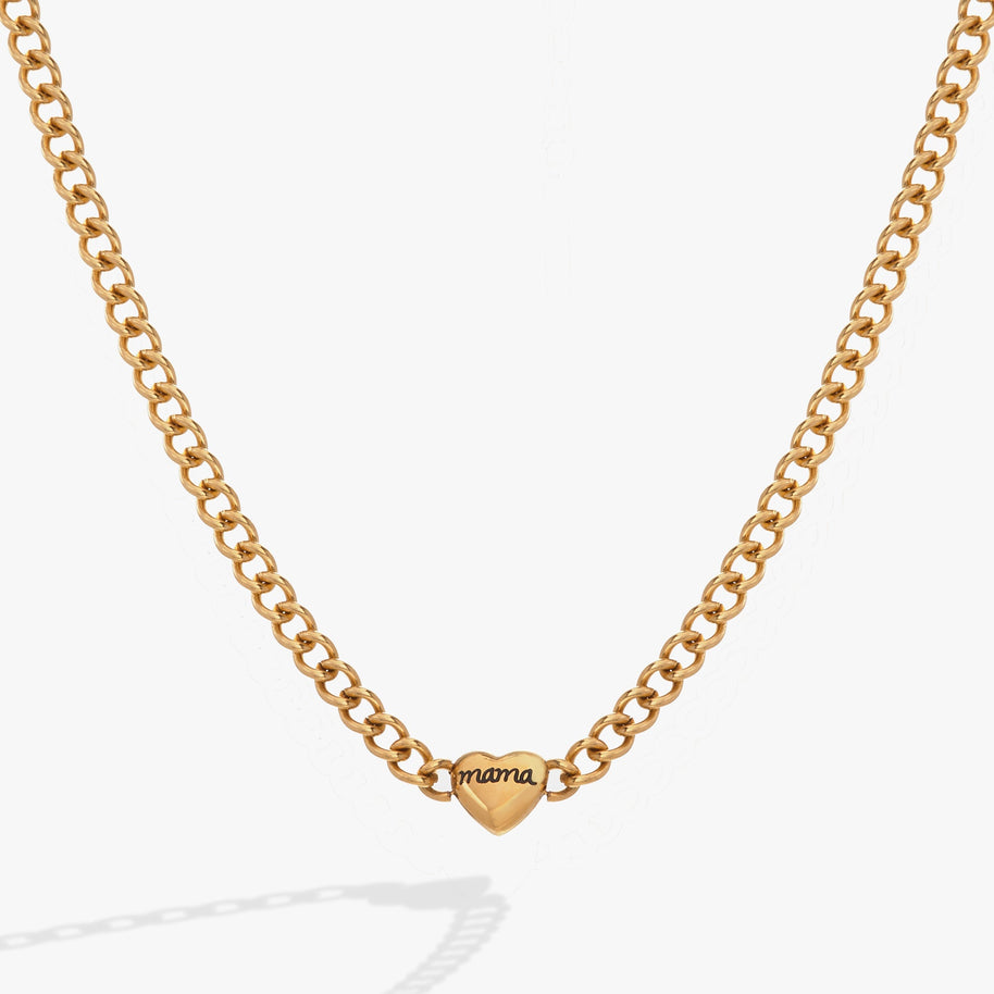 ALEX AND ANI Mama Curb Chain Necklace – Blush Lux